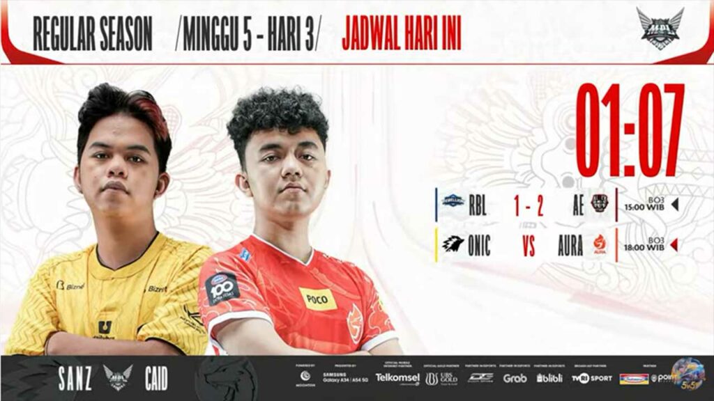 Hasil ONIC vs Aura Fire di MPL ID S11 Regular Season Minggu Ke-5