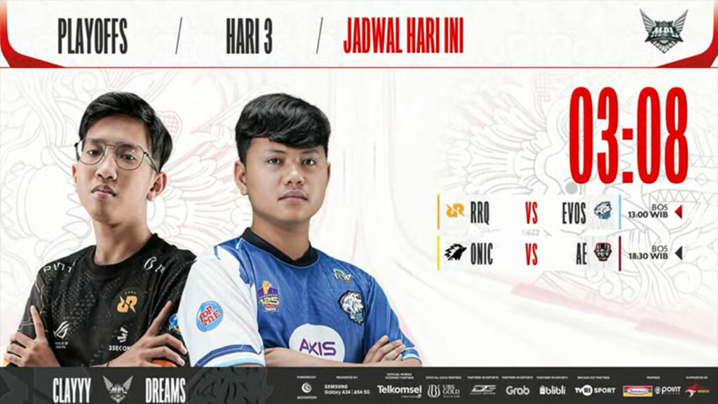 Hasil RRQ VS EVOS Playoff MPL ID S11 Hari 3 Lower Bracket