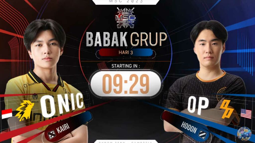 Hasil ONIC VS Outplay Fase Grup MSC 2023 Hari 3